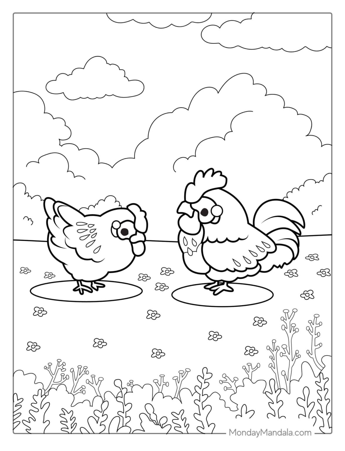34 Gambar Mewarnai Ayam Untuk Anak PAUD & TK (Update 2024)