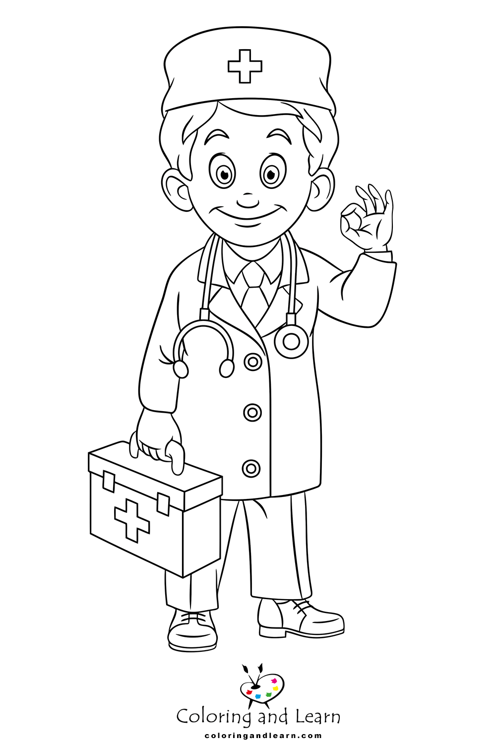 40 Gambar Mewarnai Dokter dan Rumah Sakit Terbaik - Inspirilo