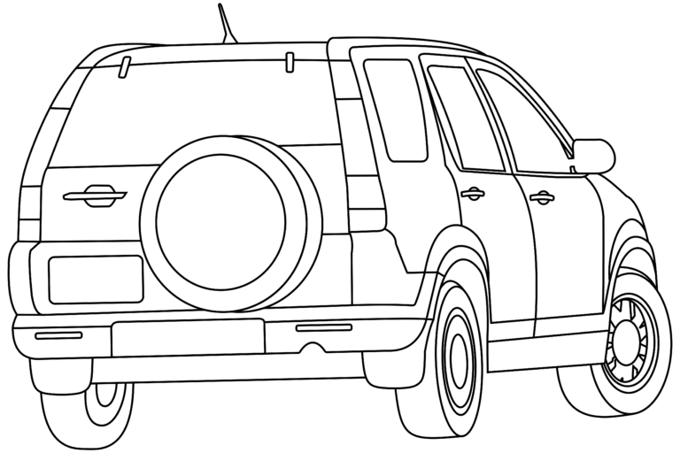 20+ Gambar Mewarnai Mobil Untuk Anak (Mudah Diwarnai)