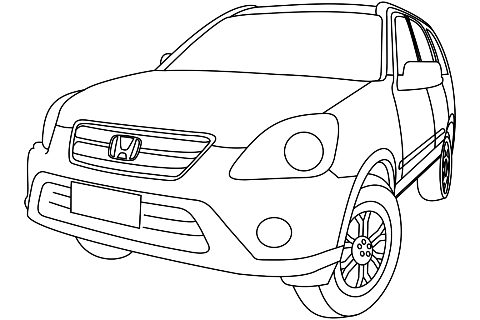 20+ Gambar Mewarnai Mobil Untuk Anak (Mudah Diwarnai)