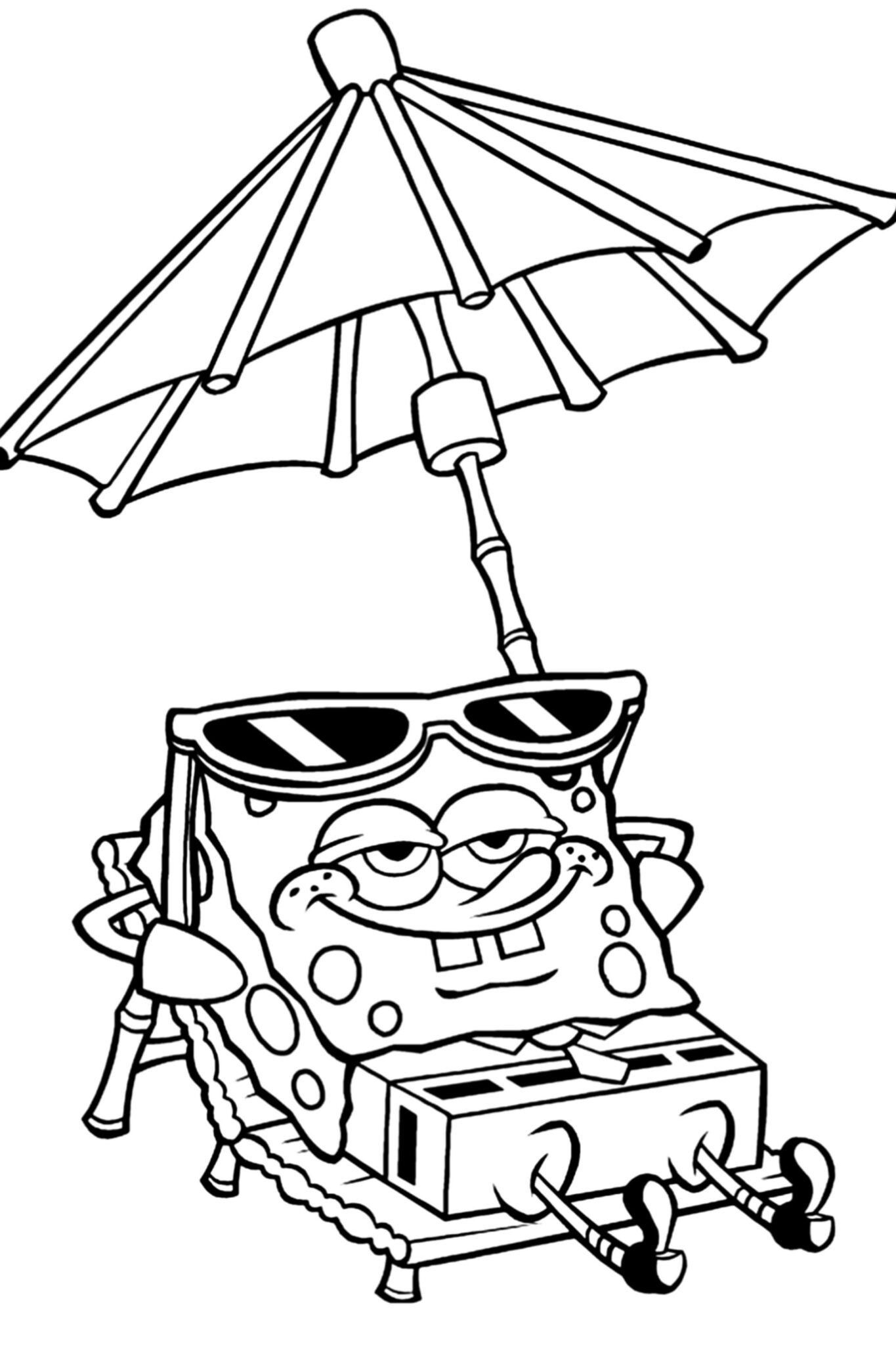 50 Gambar Mewarnai Spongebob, Patrick, Squidward Lucu (Gratis)