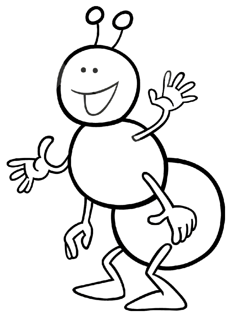 40+ Gambar Mewarnai Semut Kartun Mudah & Simple (2024)