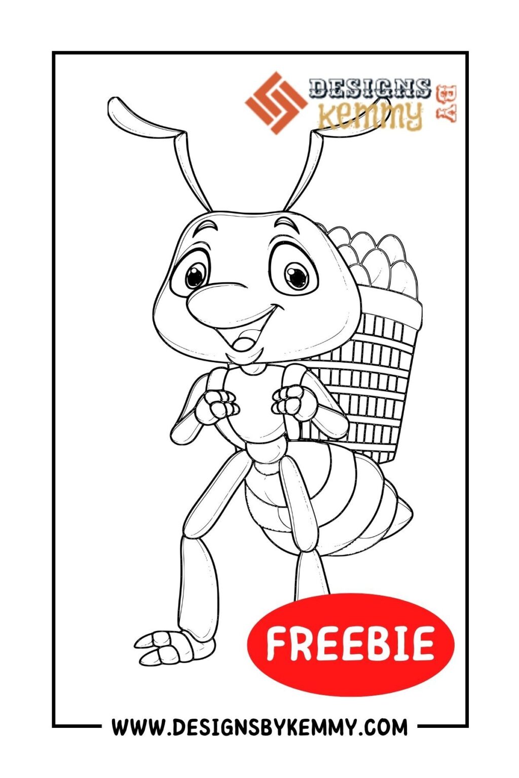 40+ Gambar Mewarnai Semut Kartun Mudah & Simple (2024)